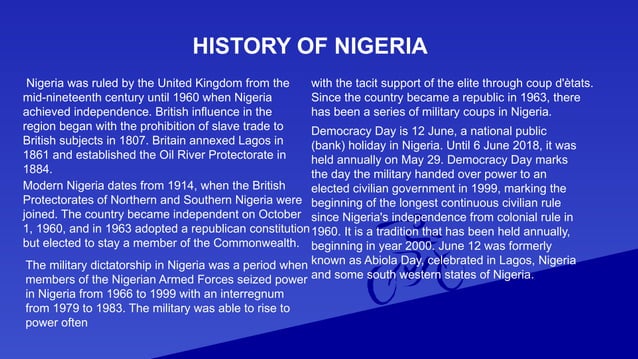 Presentation on Introduction to Nigeria. | PPTX