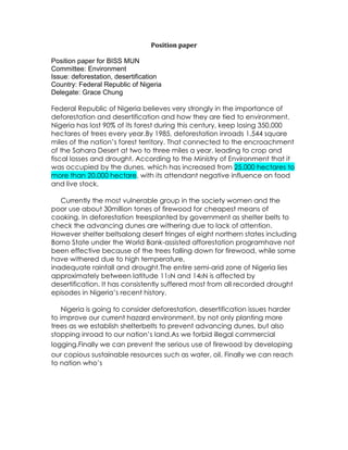 Nigeria position paper | DOCX