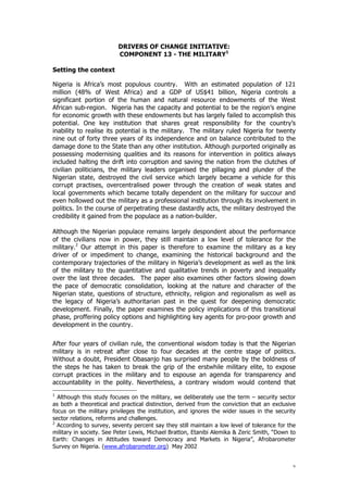 Nigeria position paper on the military | PDF
