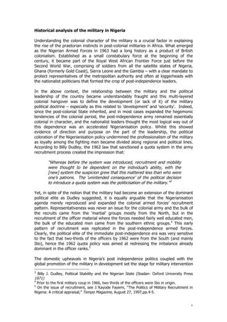 Nigeria position paper on the military | PDF