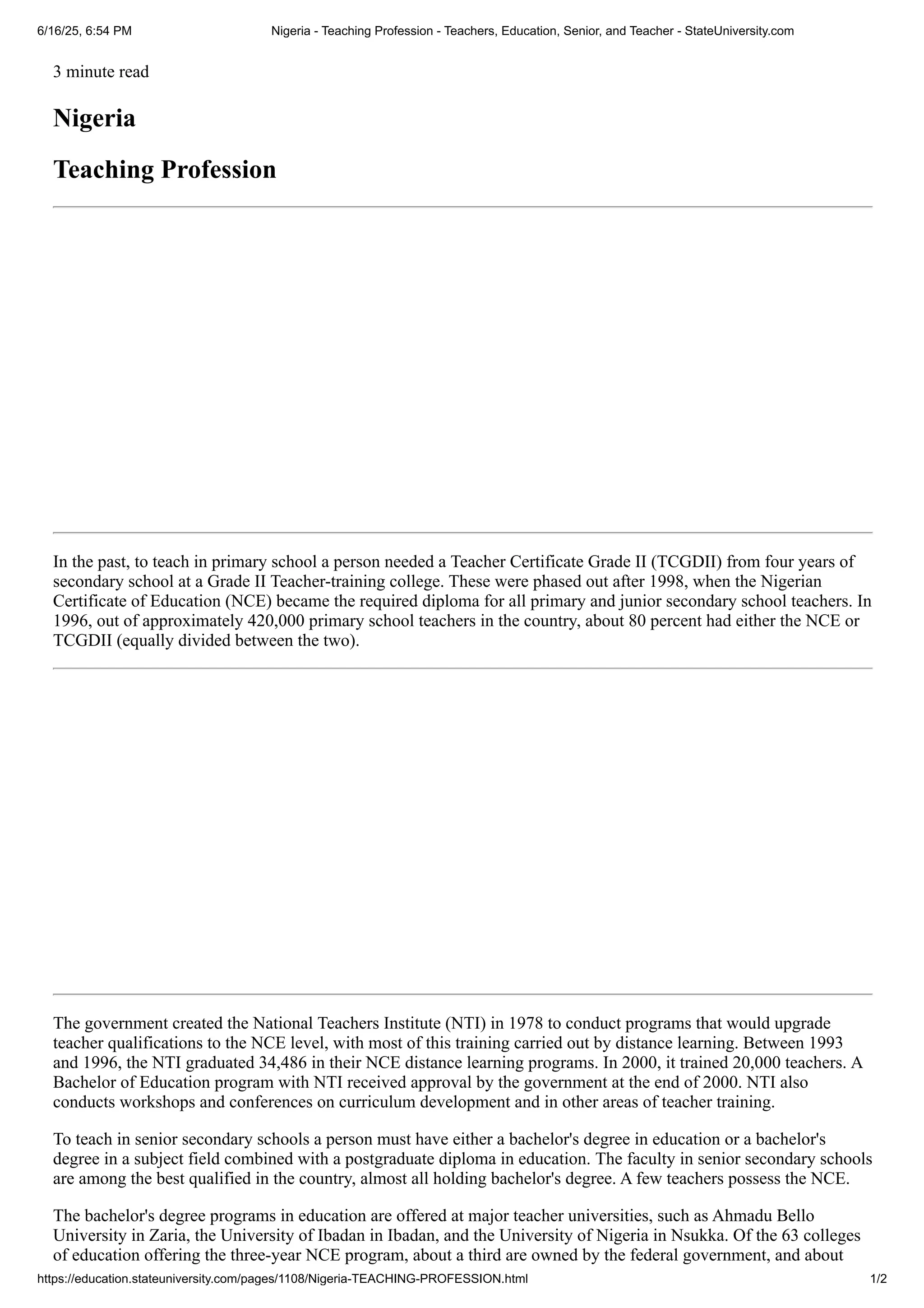 Nigeria - Teaching Profession - Teachers, Education, Senior, and ...