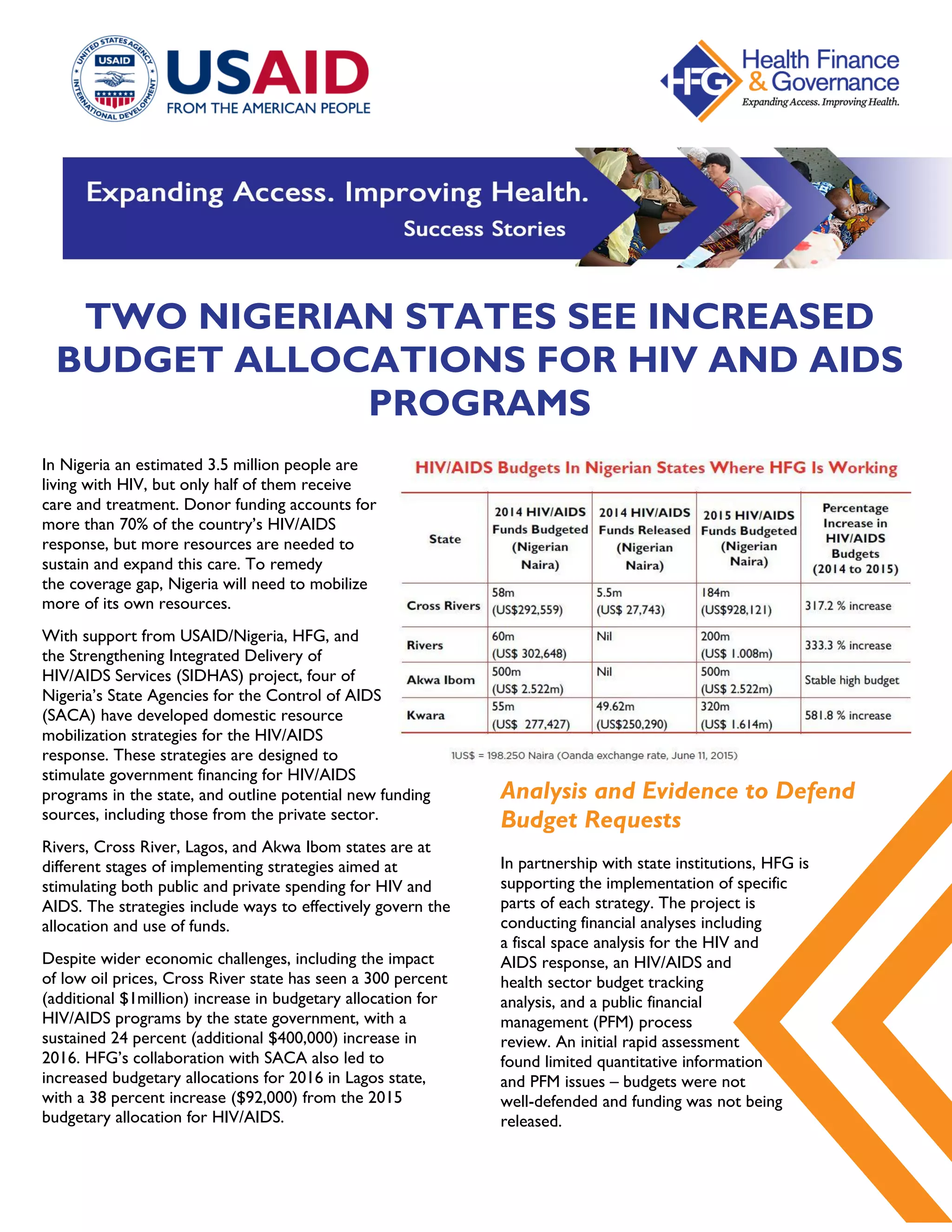 Two Nigerian States See Increased Budget Allocations for HIV and AIDS ...