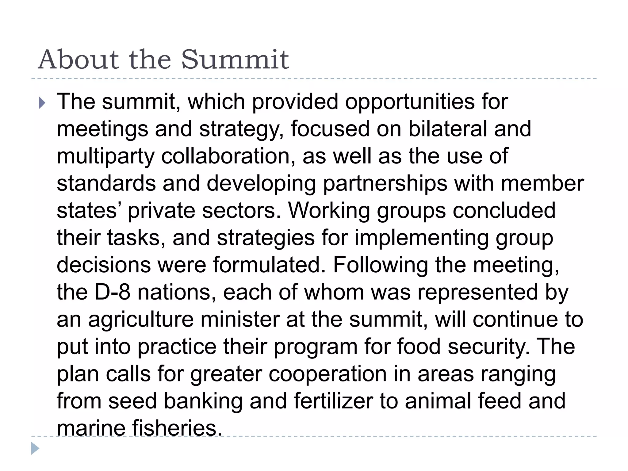 Nigeria hosts food security summit | PPT