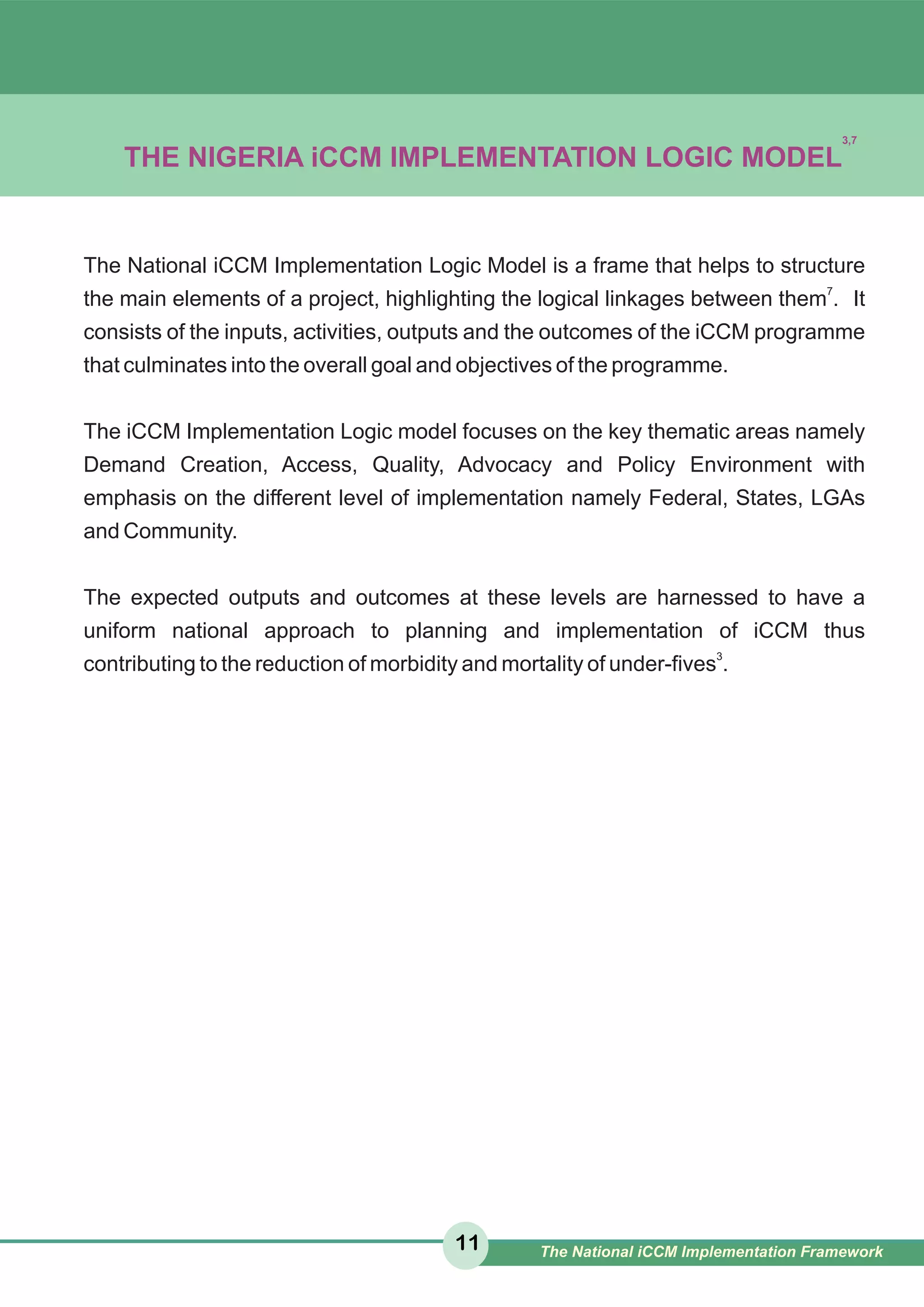 Nigeria national iccm implementation framework | PDF