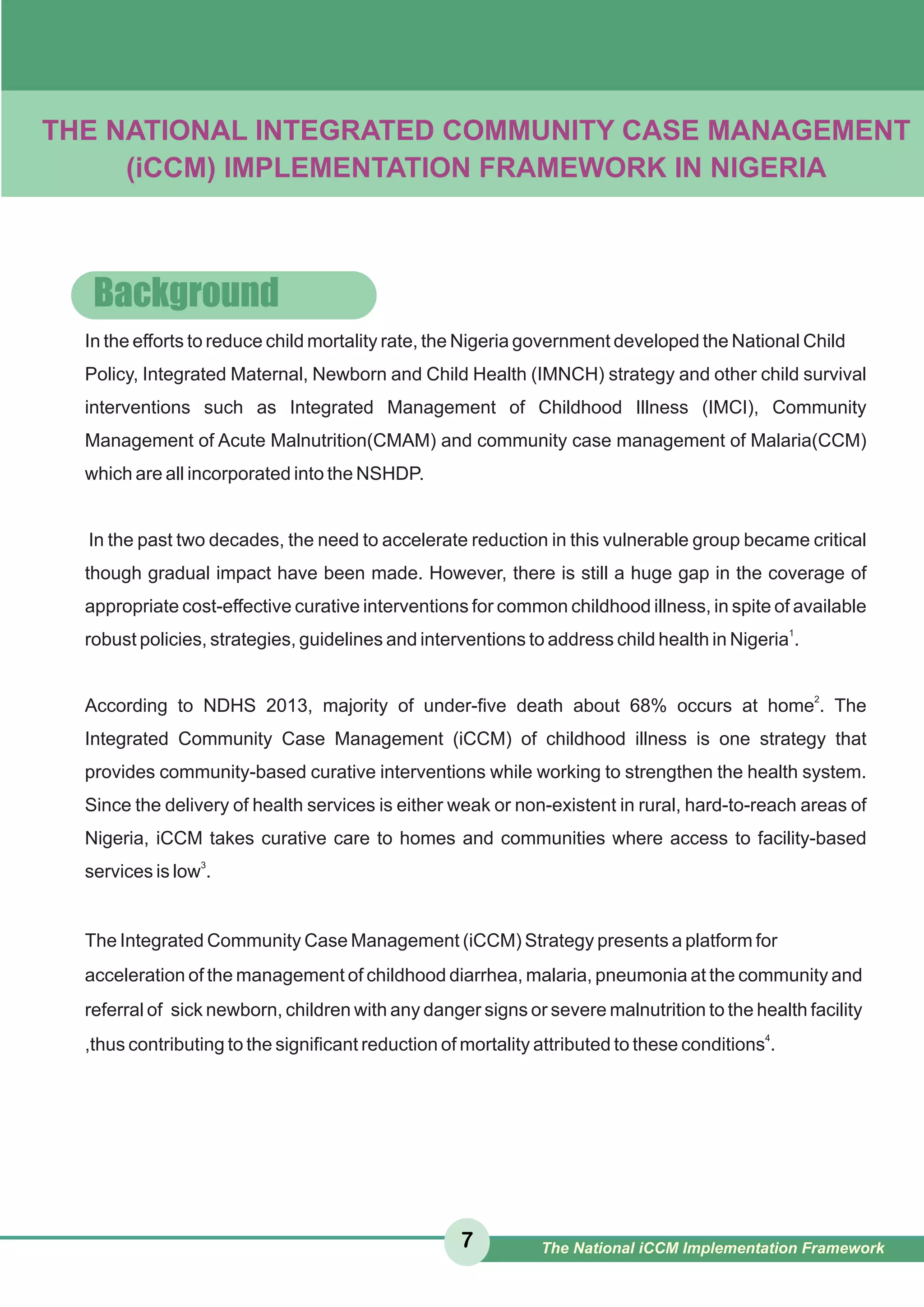 Nigeria national iccm implementation framework | PDF