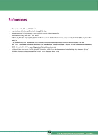 Nigeria national iccm implementation framework | PDF