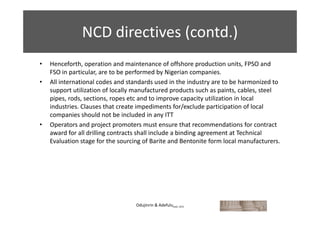 Nigerian Local Content Policy | PDF