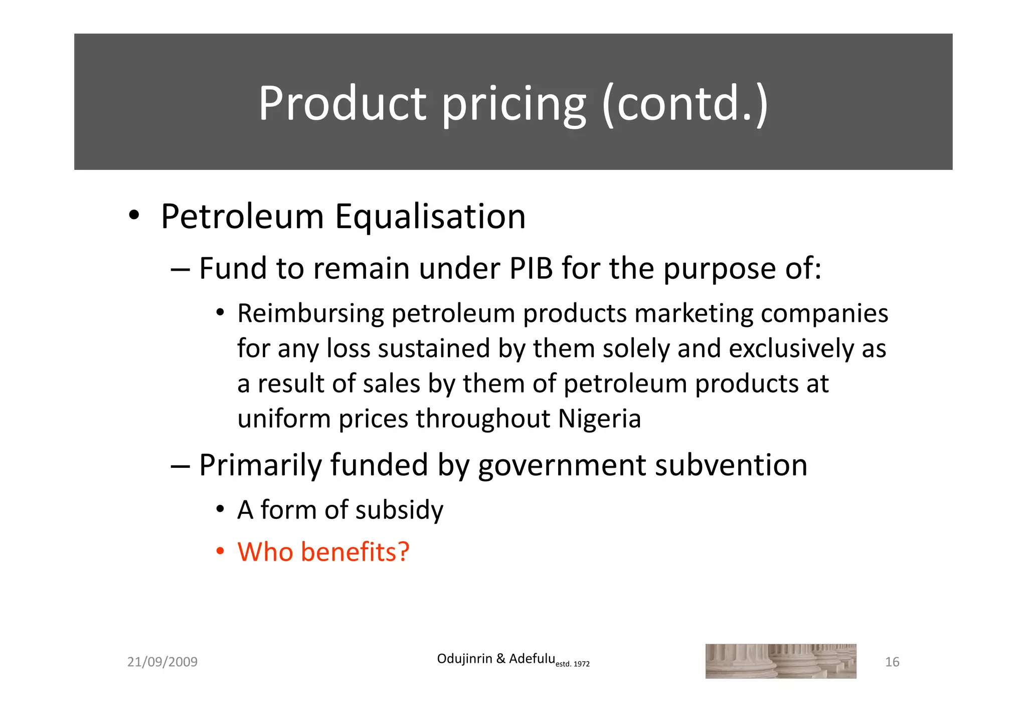 Nigerian Petroleum Policy (Downstream) | PDF