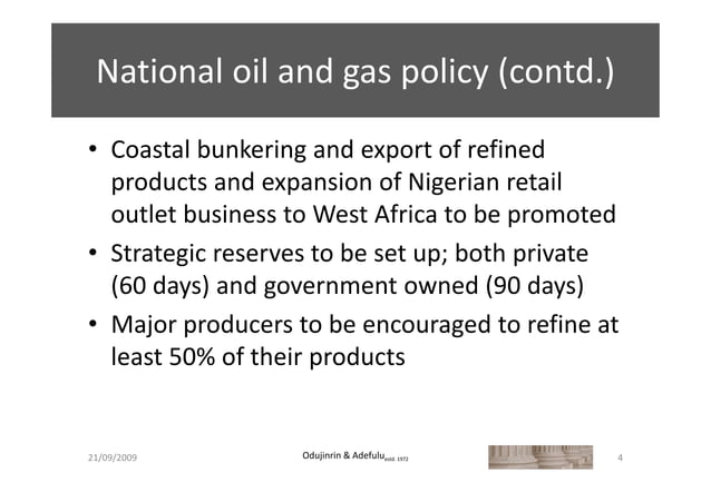 Nigerian Petroleum Policy (Downstream) | PDF