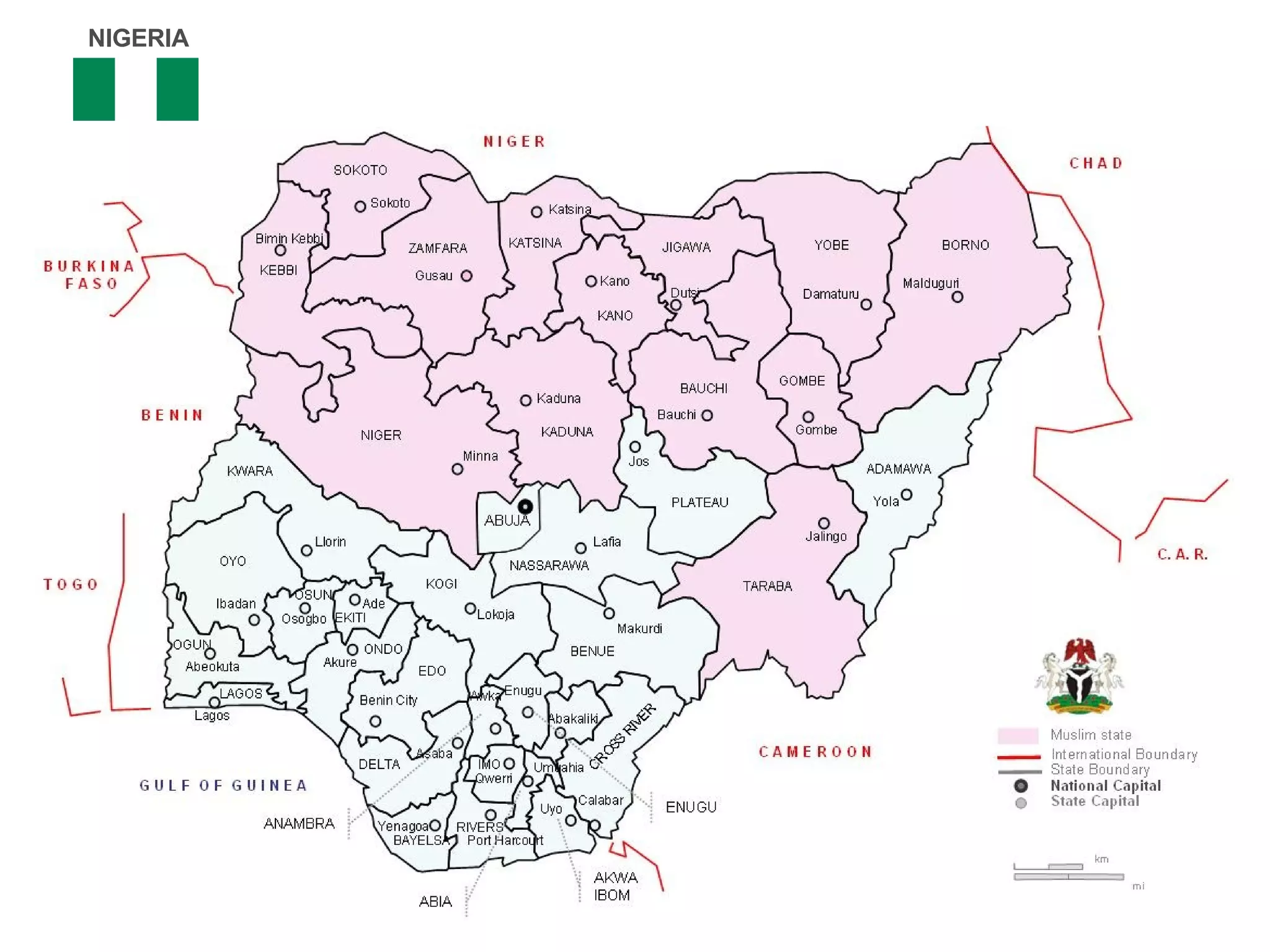 Nigeria Political Map States 2007 | PPT