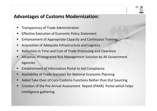 Modernization: Bird’s Eye View” A Presentation - Nigeria Customs ...
