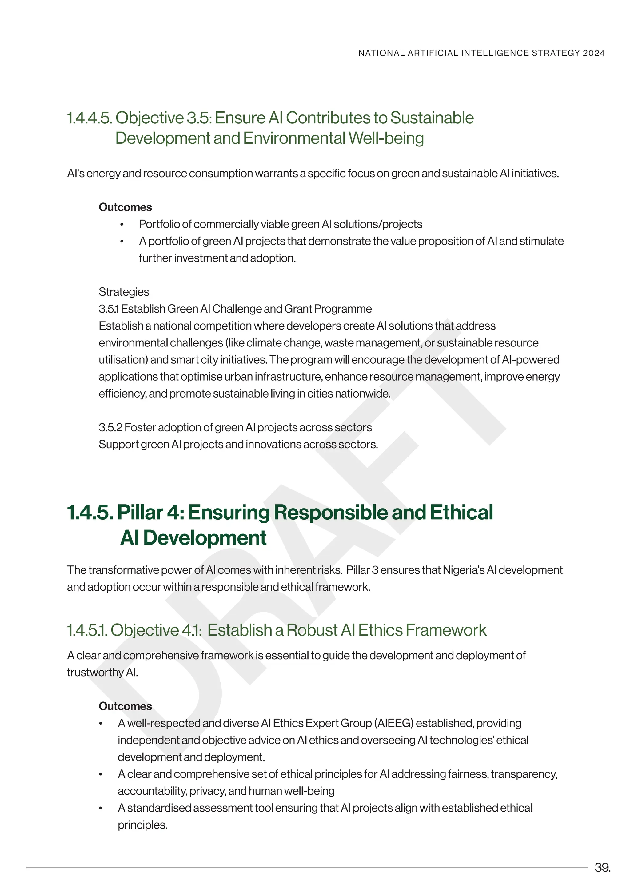 Nigeria's Draft National Artificial Intelligence Strategy | PDF