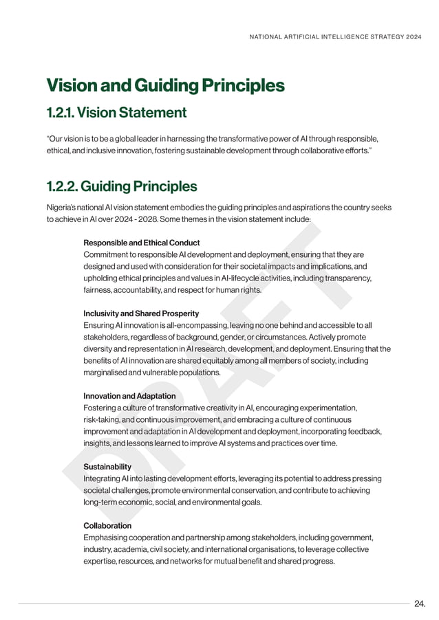 Nigeria's Draft National Artificial Intelligence Strategy | PDF