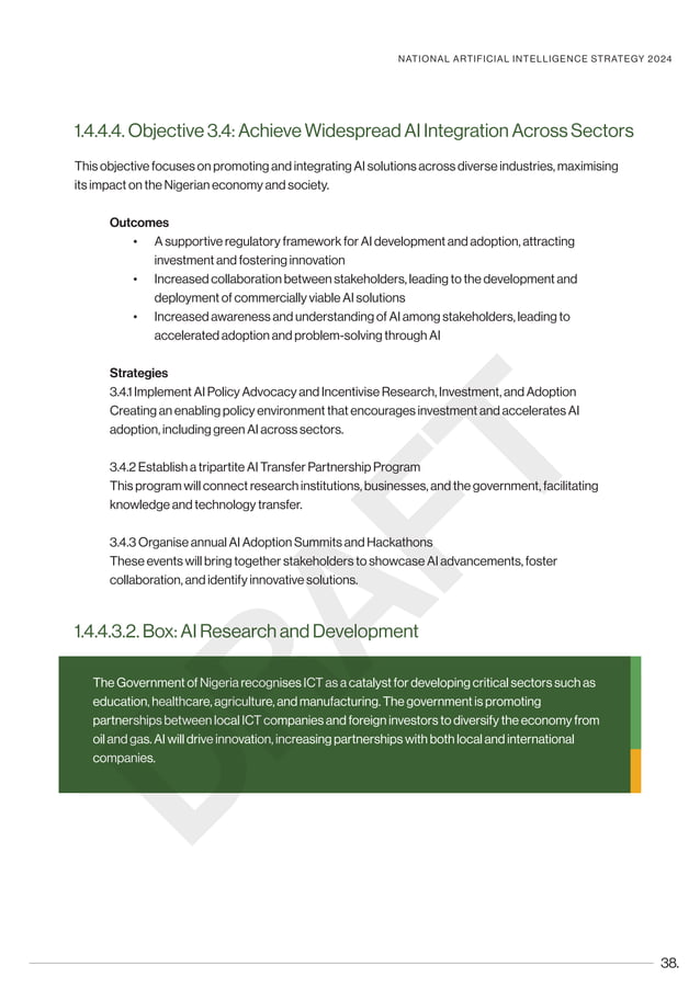 Nigeria's Draft National Artificial Intelligence Strategy | PDF