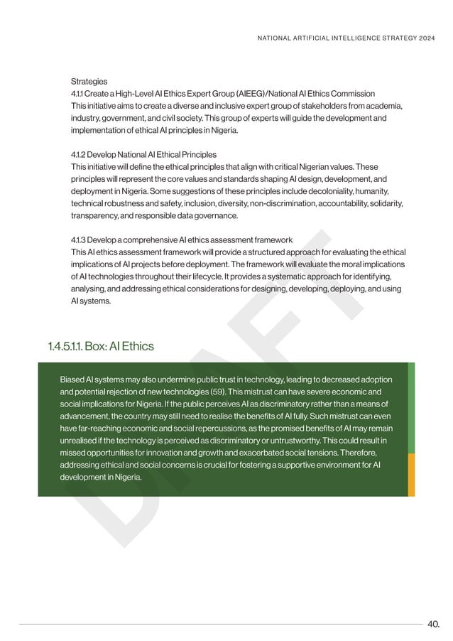Nigeria's Draft National Artificial Intelligence Strategy | PDF
