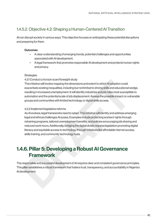 Nigeria's Draft National Artificial Intelligence Strategy | PDF