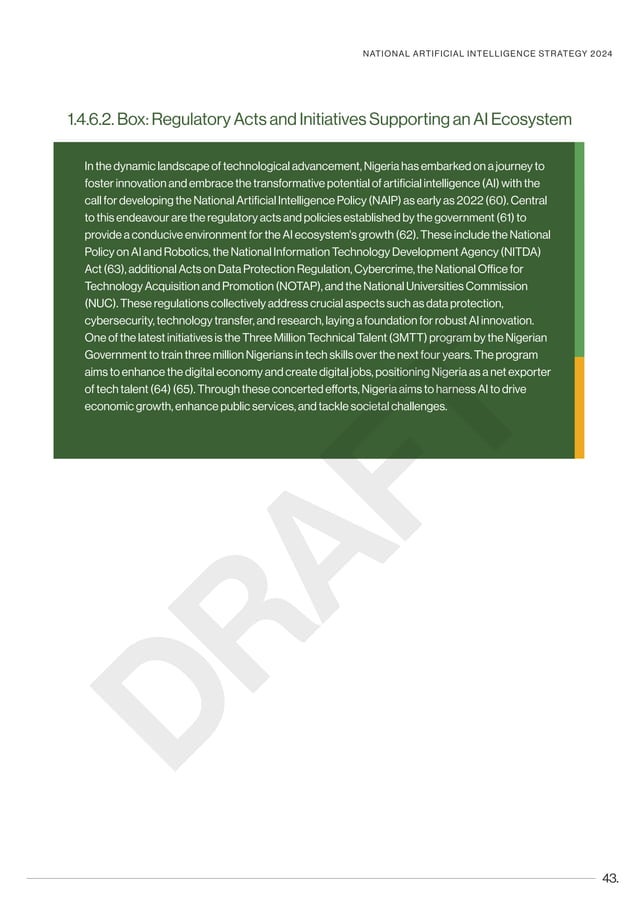 Nigeria's Draft National Artificial Intelligence Strategy | PDF