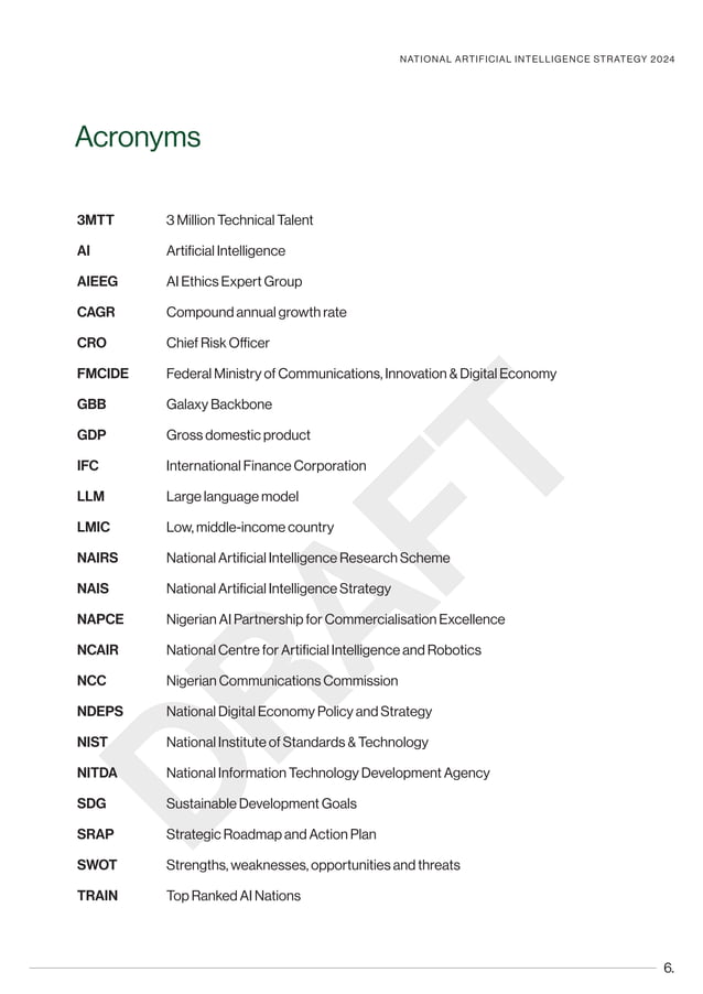Nigeria's Draft National Artificial Intelligence Strategy | PDF