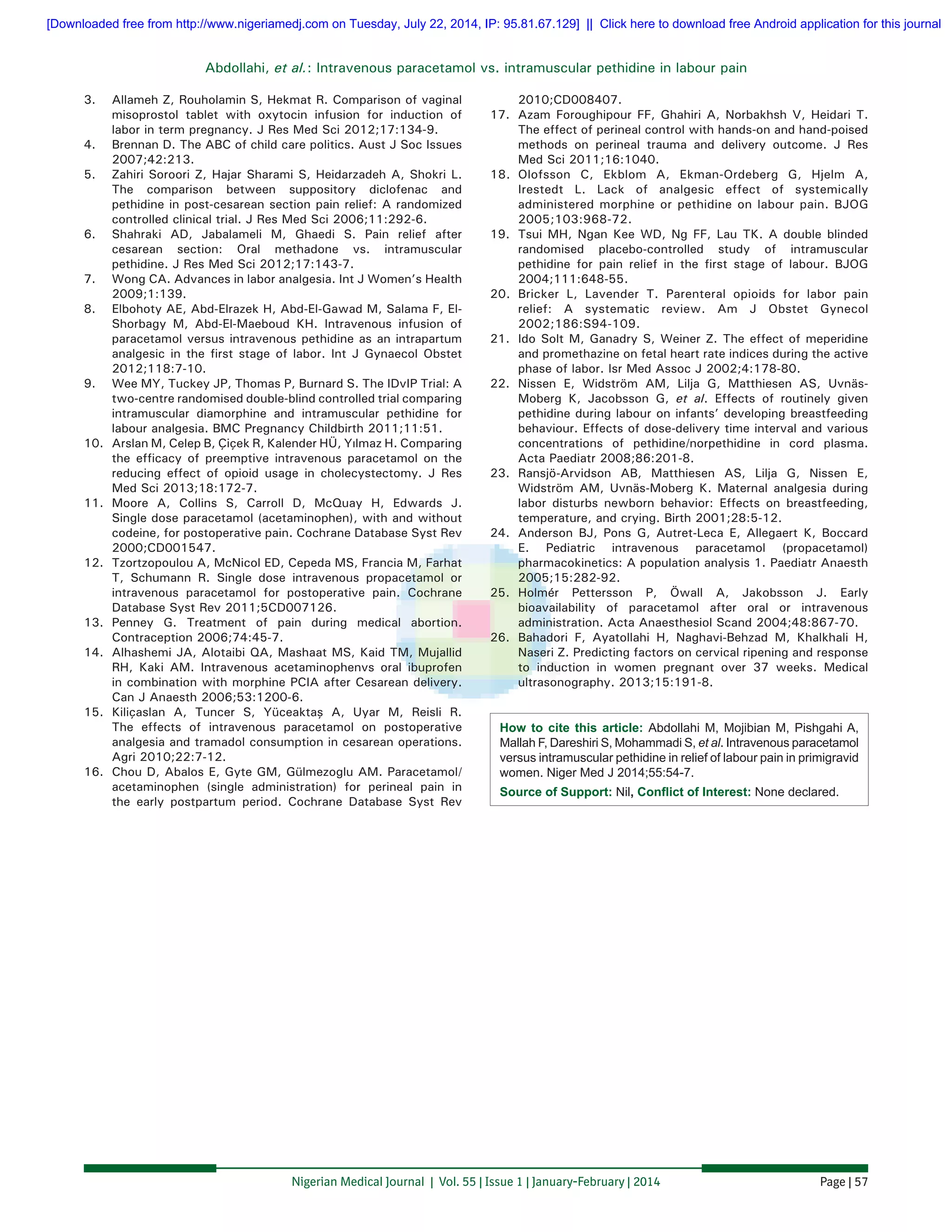 Labor pain relief | PDF