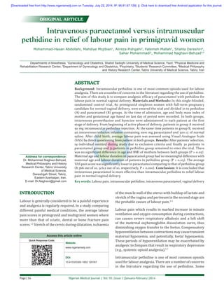 Labor pain relief | PDF