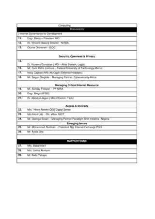 Nigf report appendix pages | PDF | Internet | Computing