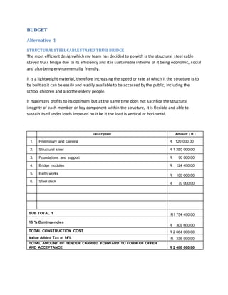 KwaNogawu village Pedestrian Bridge Proposal | DOCX
