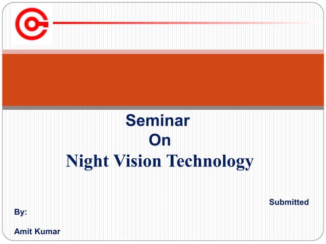Night Vision Technology for seminar.pptx