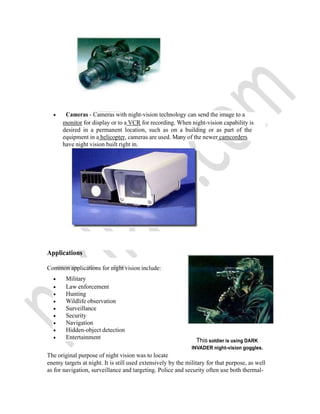 Night vision-technology-seminar-report-pdf | PDF