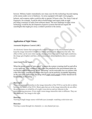 Night vision-technology-seminar-report-pdf | PDF