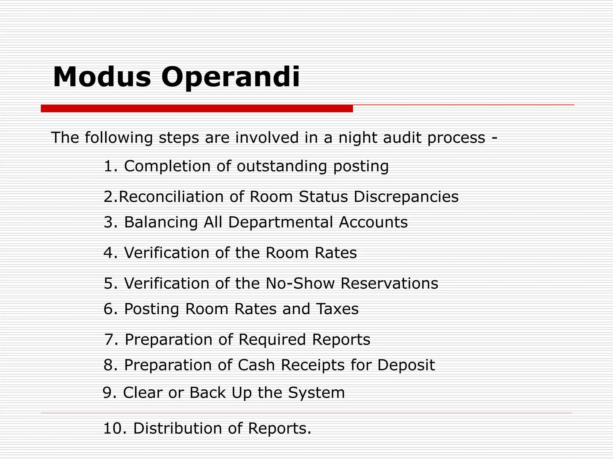 Night Audit | PPT
