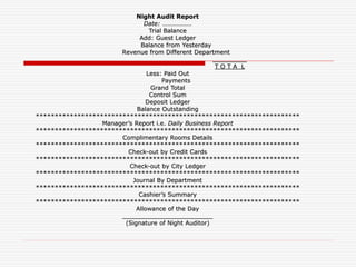 Night Audit | PPT
