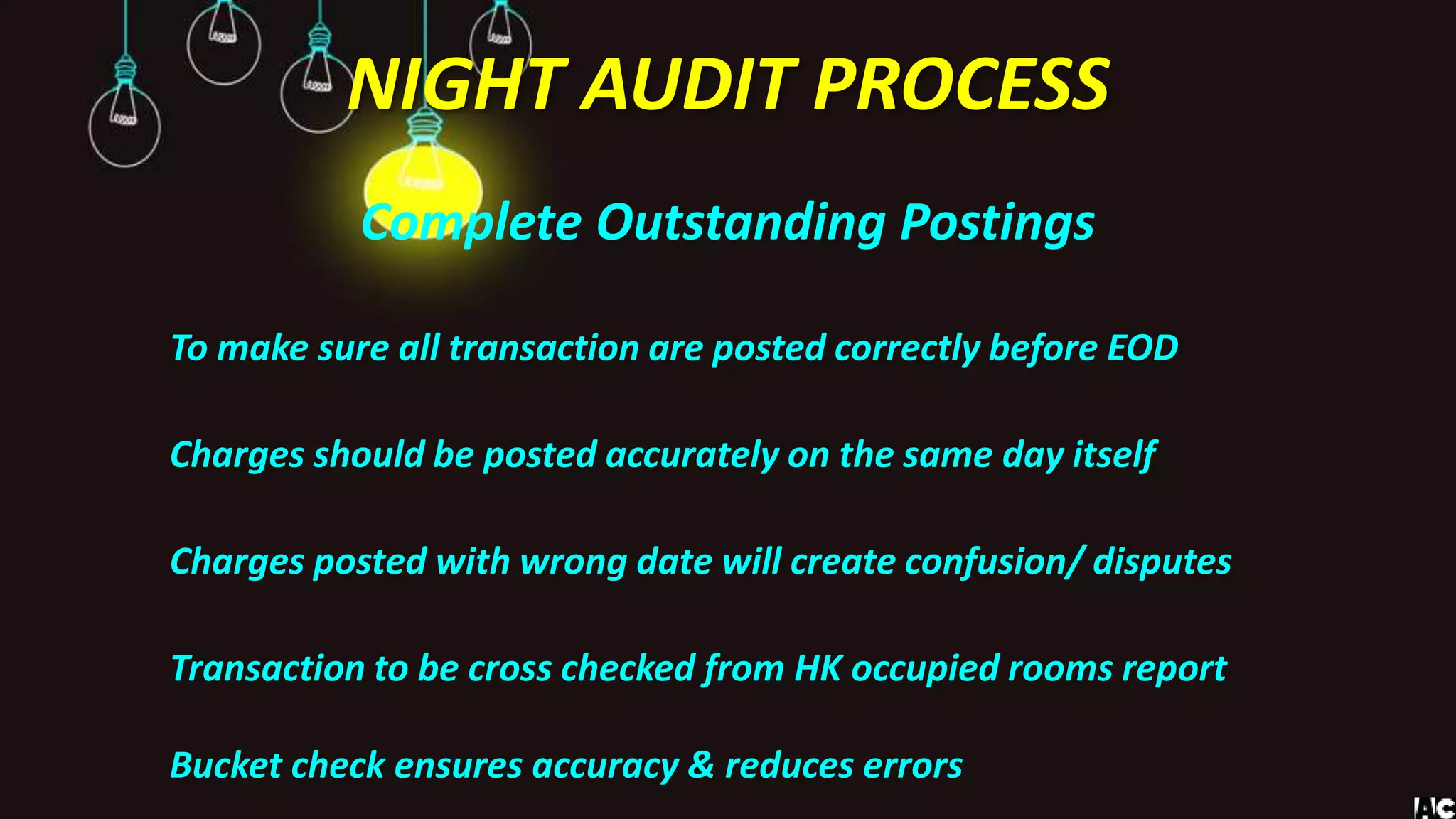 Night Audit in Front Office | PPTX
