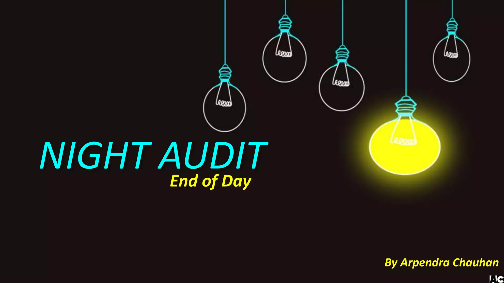 Night Audit in Front Office | PPT