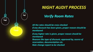 Night Audit in Front Office | PPTX