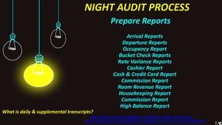 Night Audit in Front Office | PPTX | Business Accounting & Finance ...