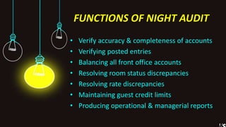 Night Audit in Front Office | PPTX | Business Accounting & Finance ...