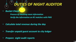 Night Audit in Front Office | PPTX | Business Accounting & Finance ...