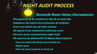 Night Audit in Front Office | PPTX | Business Accounting & Finance ...