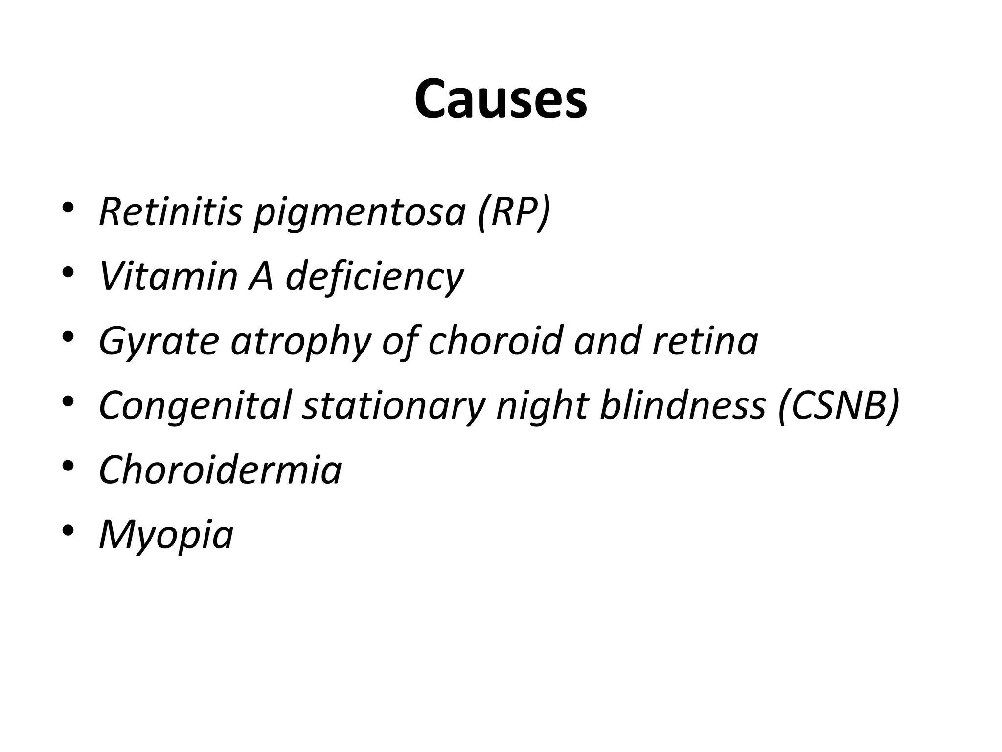 Nightblindness and xerophthalmia | PPT