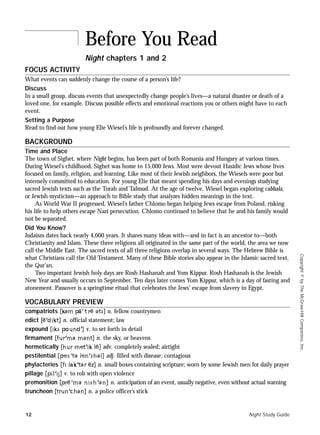 Nightbyeliewieselstudyguide[1] | PDF