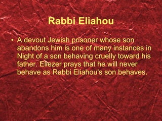 Night—characters | PPT | Judaism | Religion & Spirituality