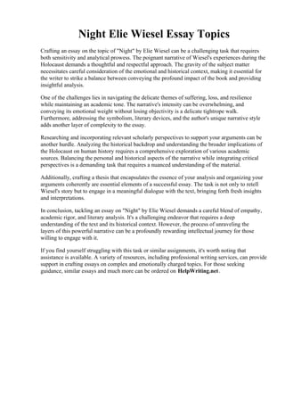 Night Elie Wiesel Essay Topics.pdf