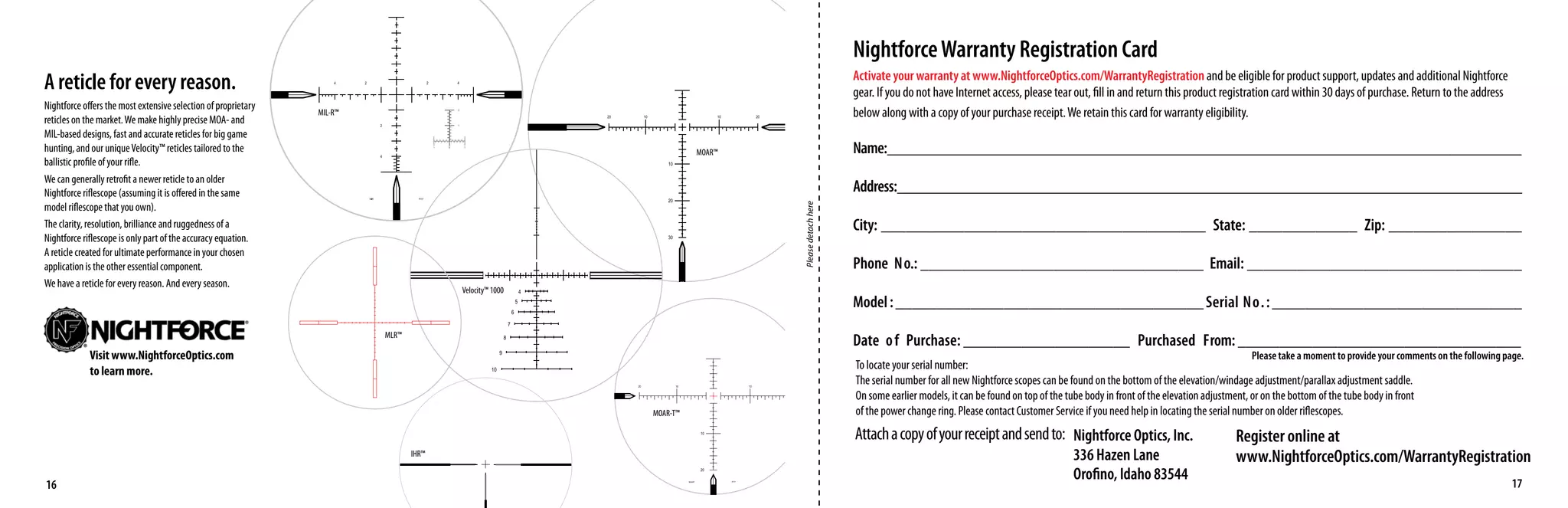 Instruction Manual | Nightforce Competition | Optics Trade | PDF