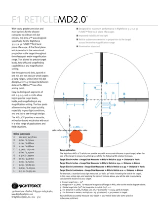 NightForce MD2.0 Reticle | Optics Trade | PDF
