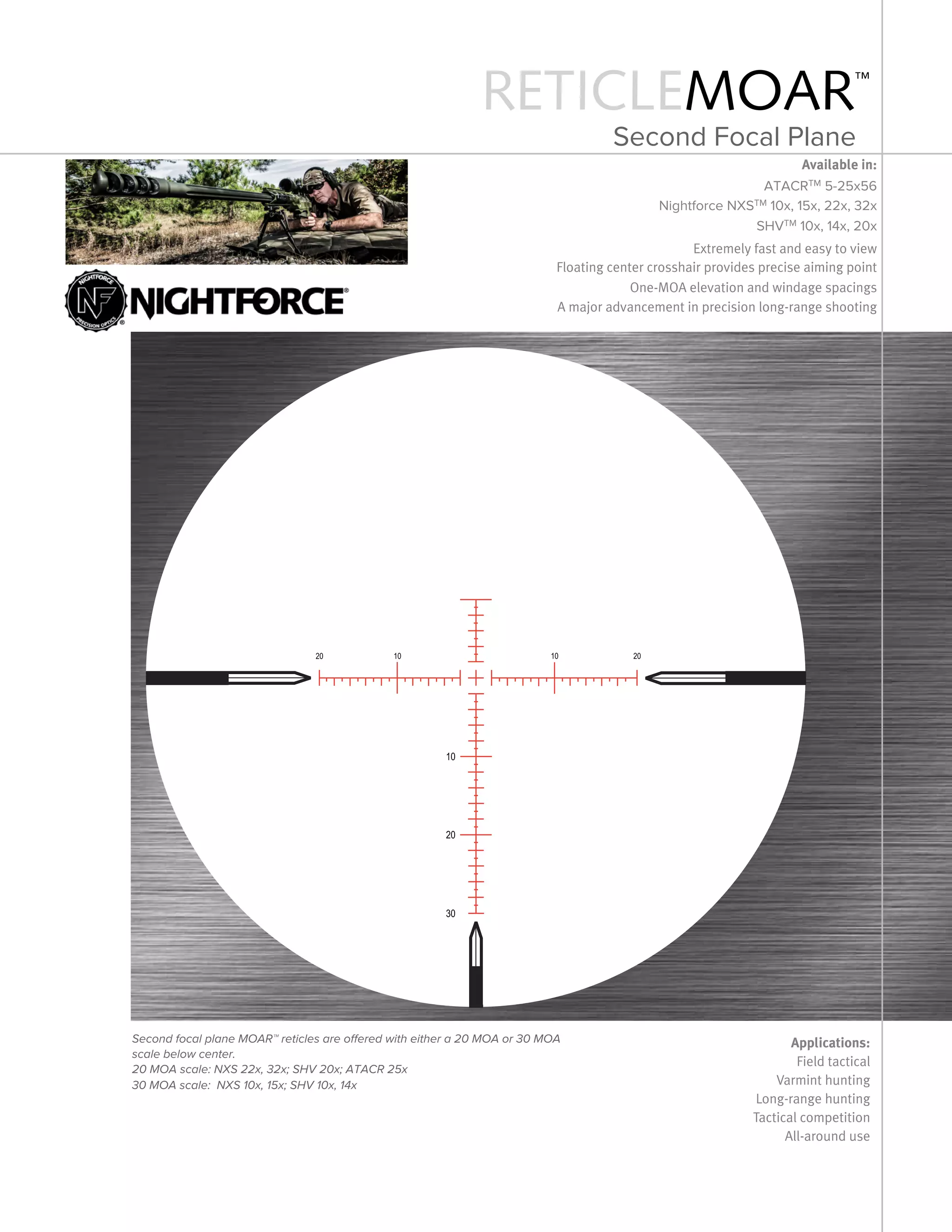 Reticle MOAR SFP | Nightforce | Optics Trade | PDF
