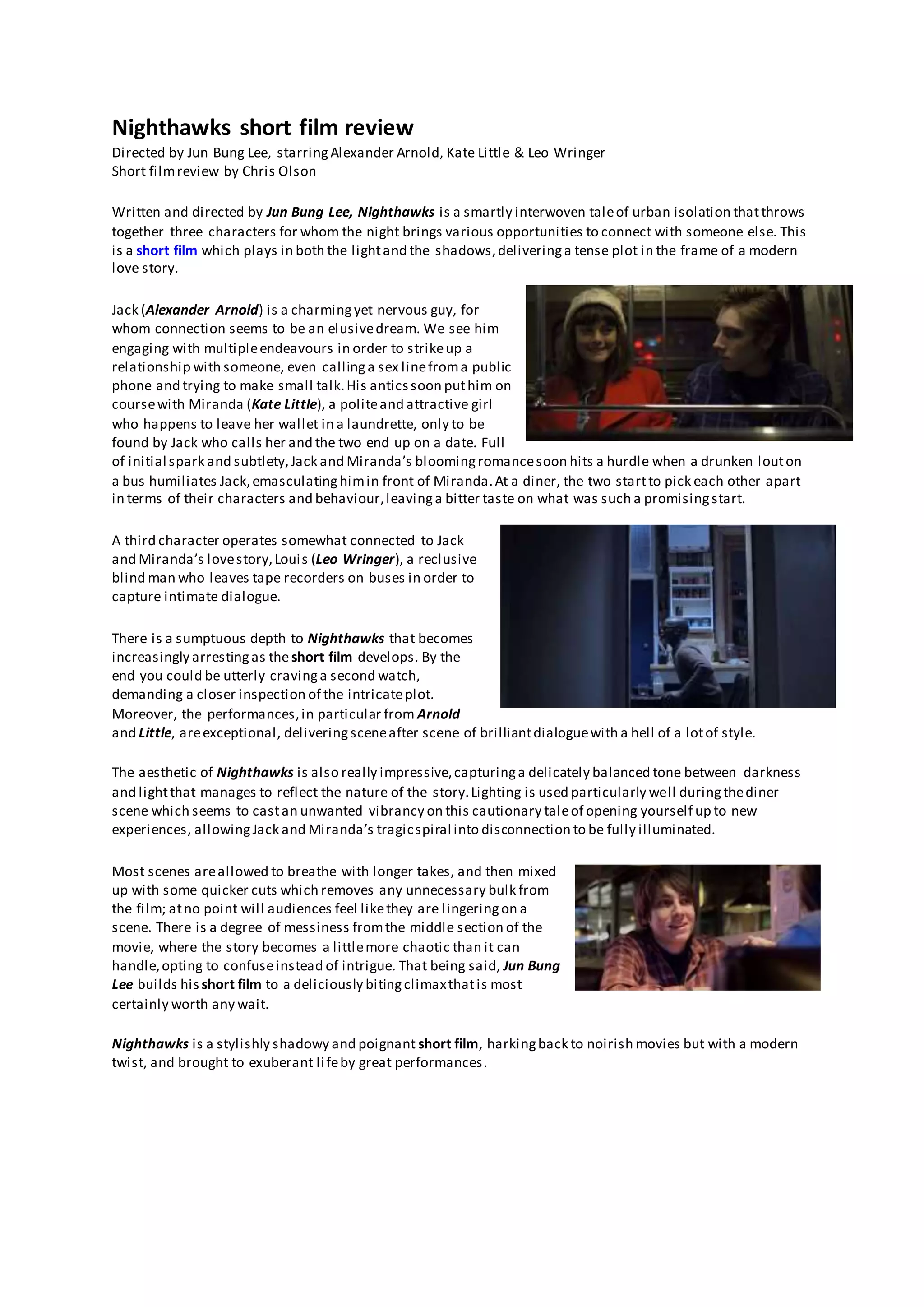 Nighthawks analysis | DOCX