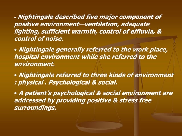 NIGHTINGALE - ENVIRONMENTAL THEORY | PPT | Healthcare Industry | Industries