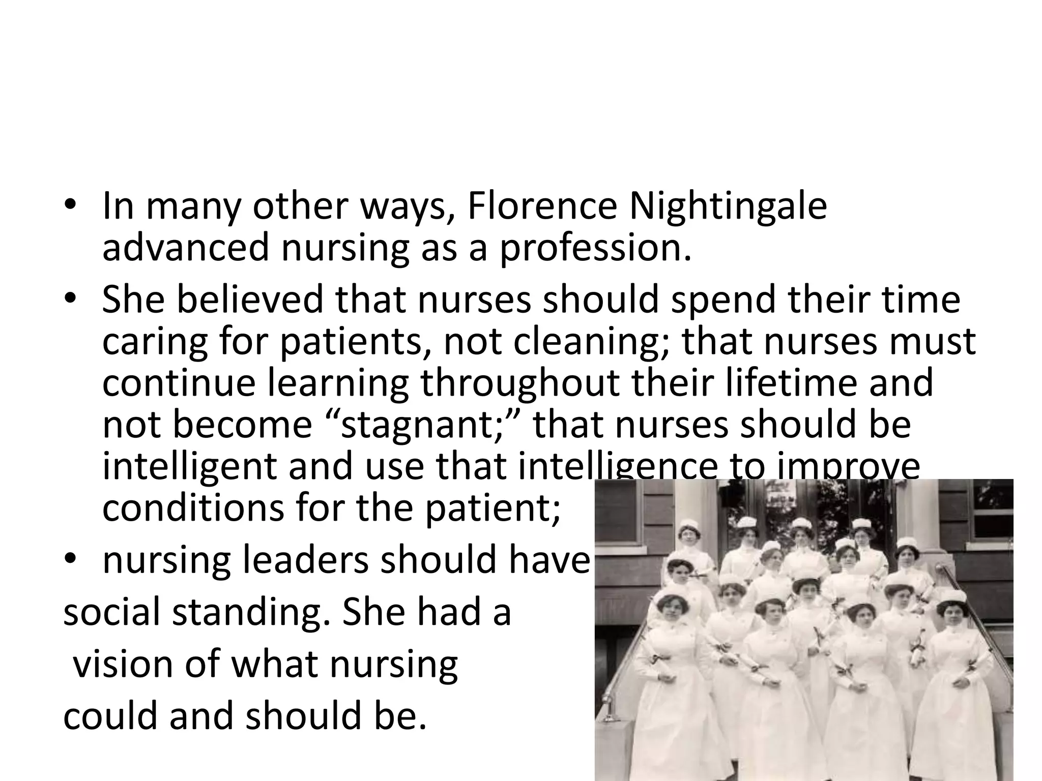 Nightingale influence | PPTX | Healthcare Industry | Industries