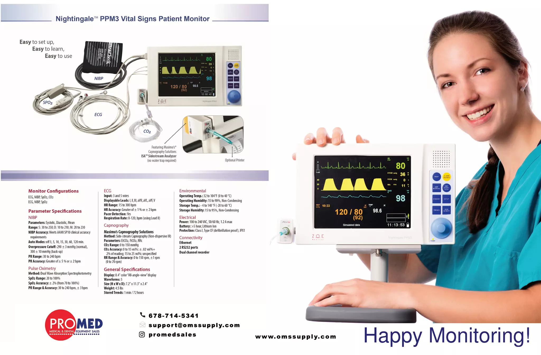 Nightingale PPM3 Vital Signs Patient Monitor Details.pdf | Healthcare ...