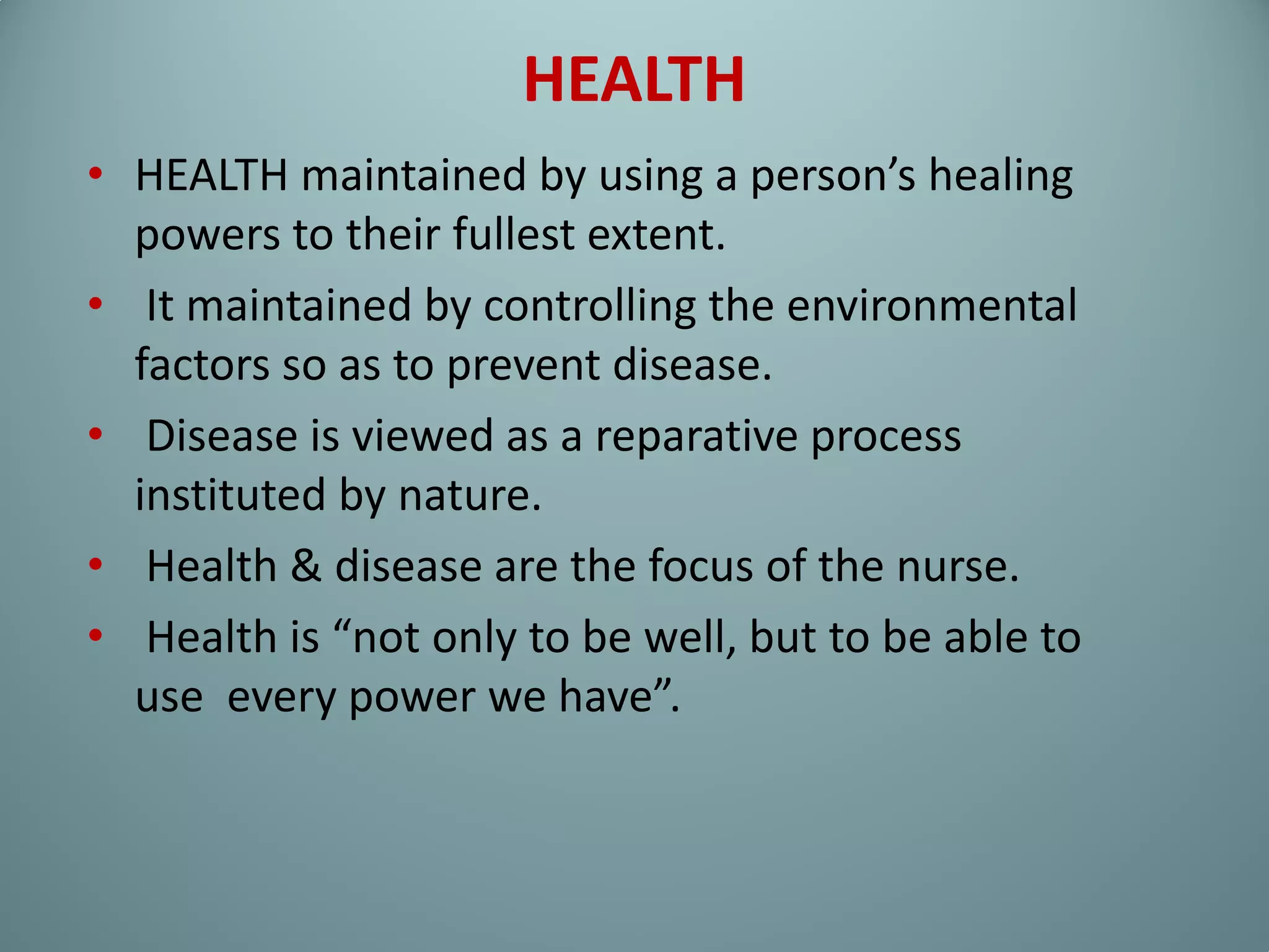 Nightingale's environment theory | PDF